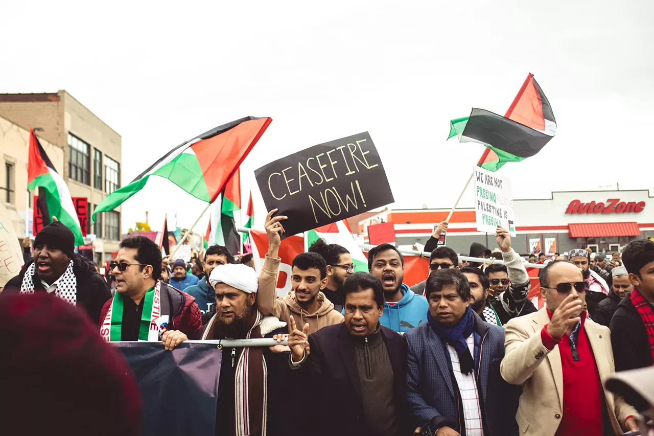 Hamtramck marches for Palestine, demanding ceasefire