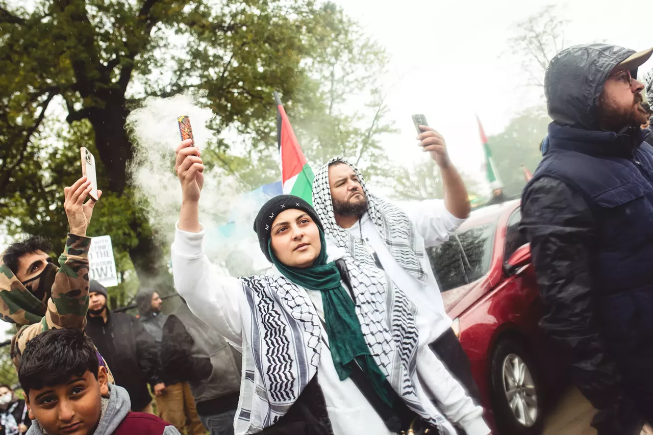 Thousands show solidarity with Palestine at Dearborn rally