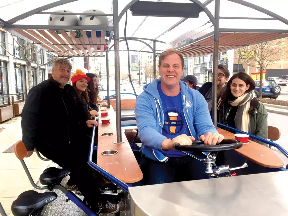 There’s a rolling pub that will take you on a tour of Detroit