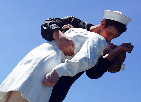Nine reasons to cheer on the 25-foot-tall statue of a sailor and nurse ...