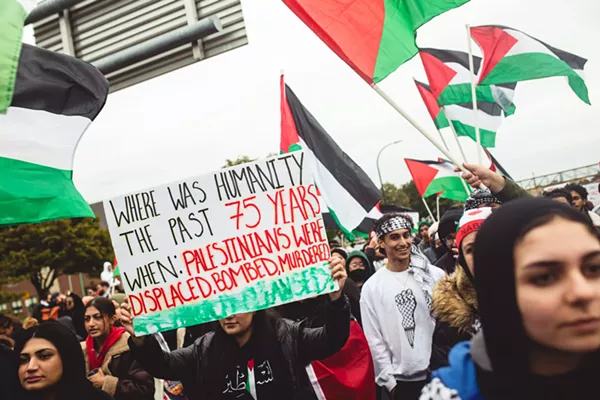 Thousands show solidarity with Palestine at Dearborn rally